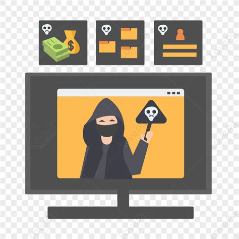 hacker stealing technology information illustration vlogger online