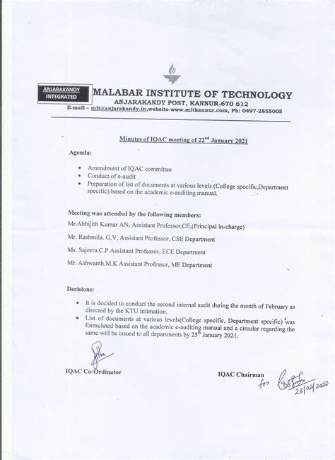 Internal Quality Assurance Cell Mit