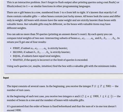 Solved This Is An Interactive Problem Don T Forget To Flush Chegg