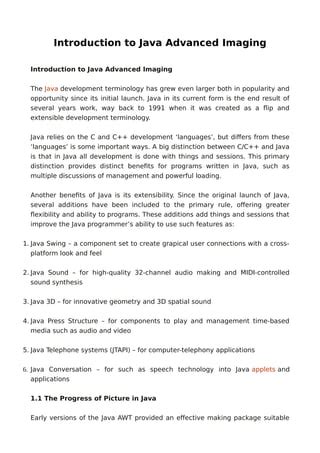 Introduction To Java Advanced Imaging PDF