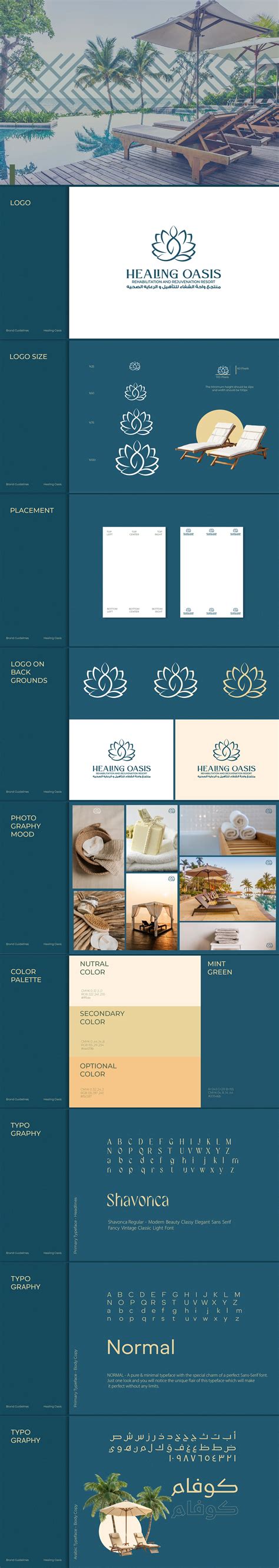 Healing Oasis Spa And Resort Branding Behance