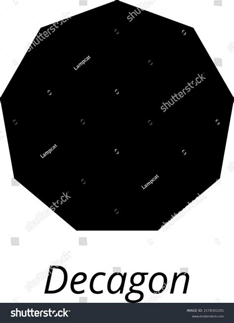 Decagon Geometric Shape Vector Illustration Basic Stock Vector Royalty Free