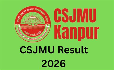 Csjmu Result 2026 Out Check Kanpur University Result Here