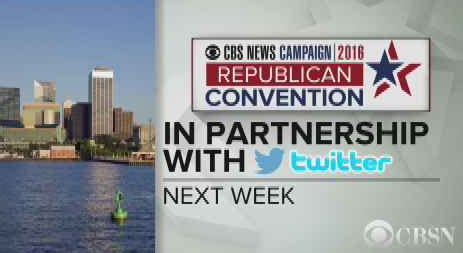 Media Confidential CBS Twitter Partner For Convention Coverage