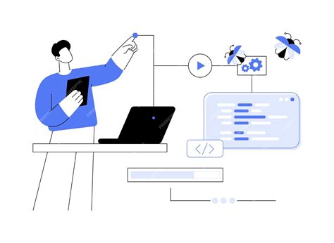 Premium Vector Automated Testing Abstract Concept Vector Illustration