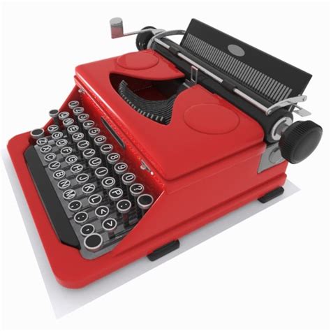 3d Model Typewriter Toon
