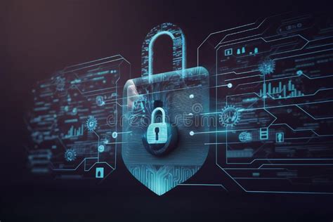 data protection and cyber security on internet server network with
