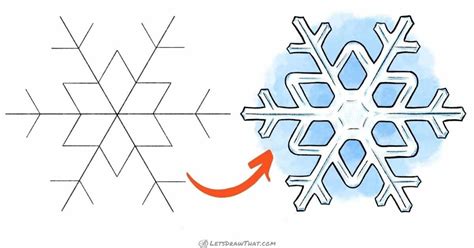 How To Draw A Snowflake Easy Yet Graceful Lets Draw That
