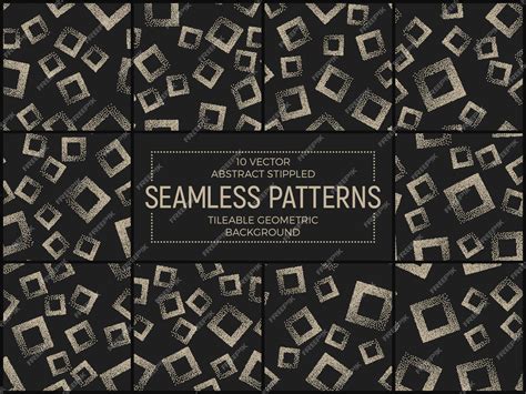 Premium Vector Abstract Stippled Seamless Patterns Set