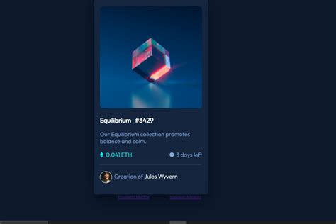 GitHub Sandeshad FEM Nft Preview Card Nd FEM Challenge