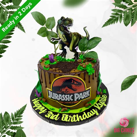 Jurassic Park Cake Design Edible Dinosaur Cake Topper Decoration In
