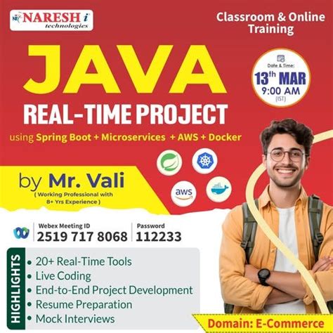 🚀 Java Real Time Project Training — Classroom And Online 🚀