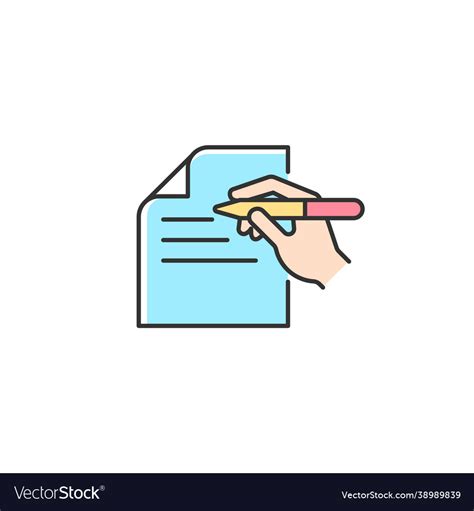 Written Communication Rgb Color Icon Royalty Free Vector