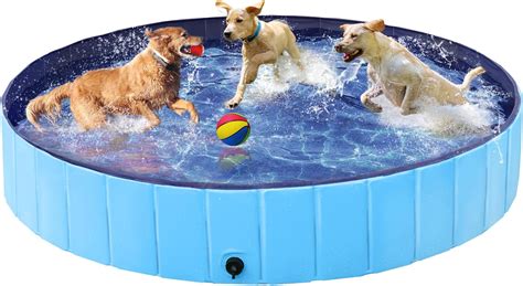 Niubya Foldable Dog Pool Collapsible Hard Plastic Dog