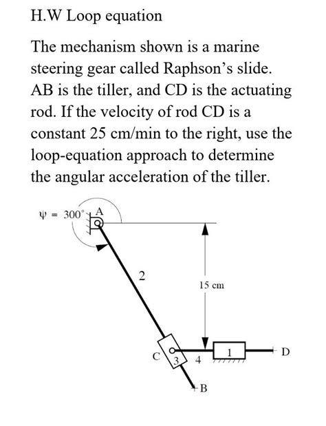 Solved H W Loop Equation The Mechanism Shown Is A Marine Chegg Com