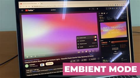 How To Turn On Ambient Mode On Youtube Pcmaclaptop Youtube