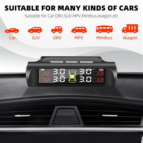 Solar Wireless Tire Pressure Monitoring System Tpm Grandado