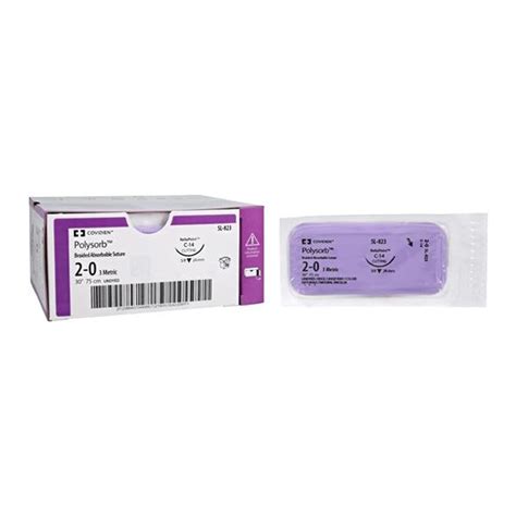 Polysorb Suture 2 0 30 Polyester Braid C 14 Undyed 36case Medex Supply