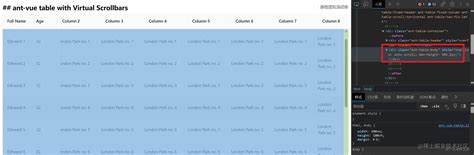 Antd Vue Table 滚动条要怎么改好看？使用 Use Scrollbar 美化滚动条实操记录先看一眼最终效果， 掘金