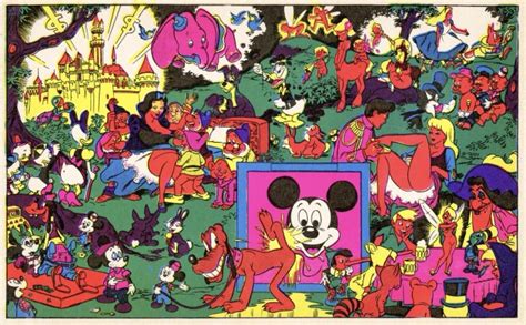 Black Light Poster Of Wally Woods The Disneyland Memorial Orgy 1967