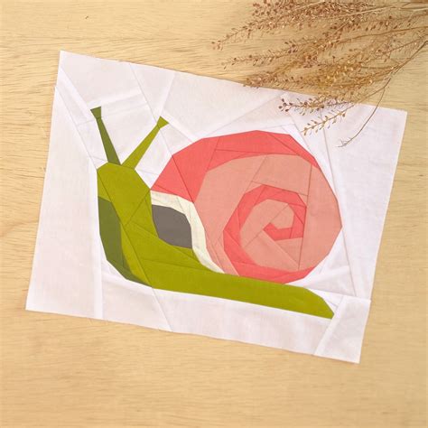 Snail Quilt Block Pattern Tomte Studio