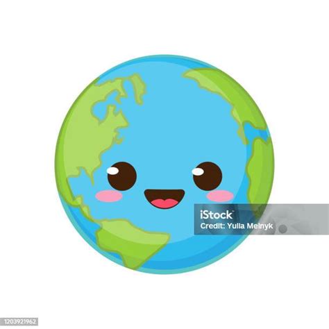 만화 귀여운 지구 행성 캐릭터 행성 지구에 대한 스톡 벡터 아트 및 기타 이미지 행성 지구 카와이 이모티콘 Istock