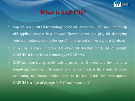 Sap Ui5 Overview Sap Ui5 Pre Requisites Features Pptx