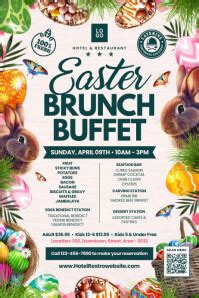 Easter Brunch Menu Template Postermywall