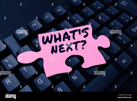 Sign Displaying Whats Next Conceptual Photo Get Information Ask Query Investigate Probes