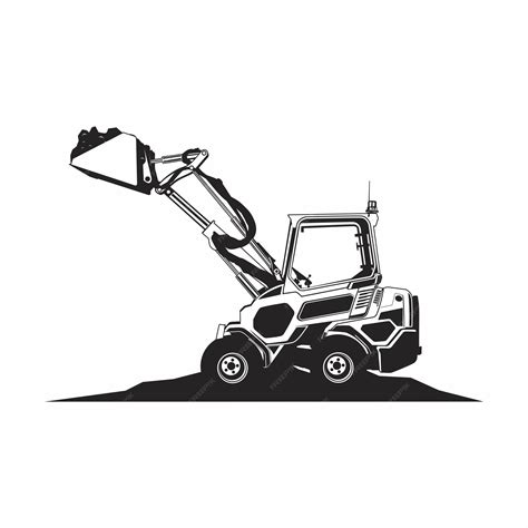 Premium Vector Mini Track Loader Silhouette