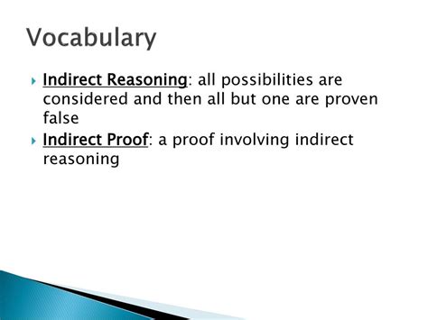Indirect Reasoning
