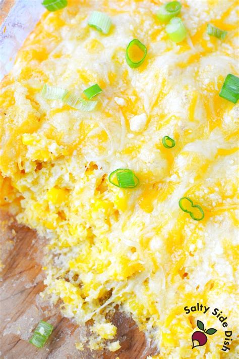 Super Cheesy Corn Casserole Without Jiffy Easy Side Dishes