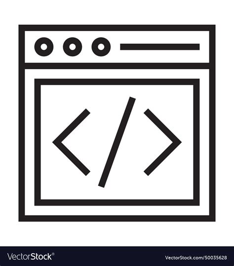 Html Coding Icon Royalty Free Vector Image Vectorstock