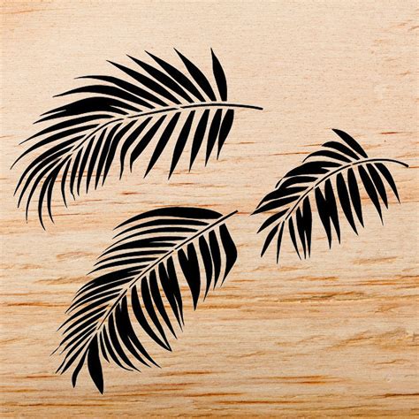 Palm Tree Leaf Stencil