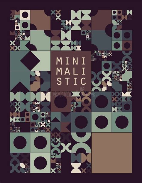 Subdivided Grid System With Symbols Randomly Sized Objects With Fixed Space Between Stock
