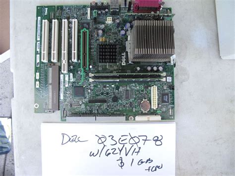 03e078 Dell Optiplex System Board P4 Agp Cpu 1 Gb Ram Zombie