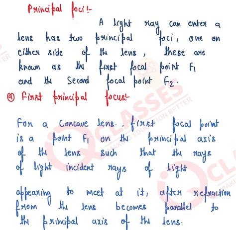 Refraction Through A Lens Chapter Important Notes Class10 Icse