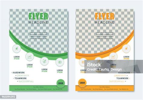 비즈니스 현대 브로슈어 서식 파일입니다 미니 멀 깨끗 한 전단지 전단지 커버 잡지 레이아웃 디자인 동적 모양 A4 크기에 벡터 일러스트 레이 션 개념에 대한 스톡 벡터 아트