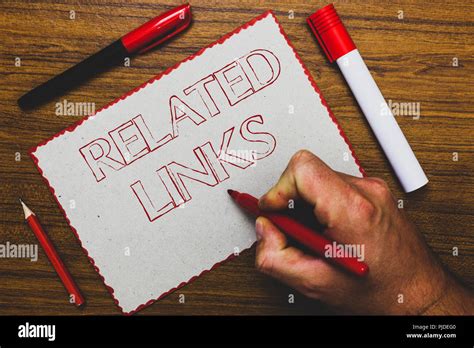 word writing text related links business concept for website inside a