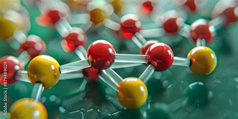 Ball And Stick Model Of Saccharin Molecule Concept Chemistry Organic