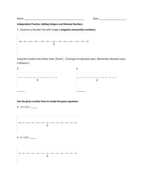 Adding Rational Numbers Worksheet Proworksheet