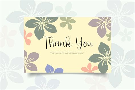 Thank You Card Template Design 17299663 Vector Art At Vecteezy