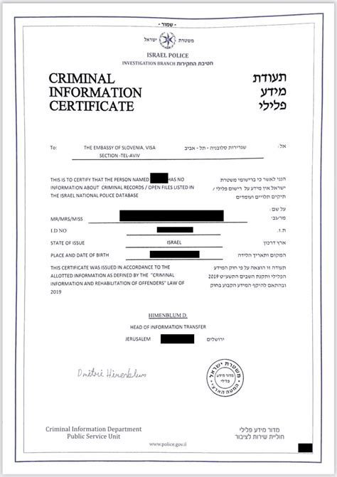 Справка о несудимости в Израиле как оформить и для чего требуется Ole Hadash