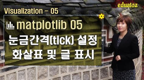 Python Matplotlib 05 눈금간격tick 설정 화살표 및 글 표시 Youtube