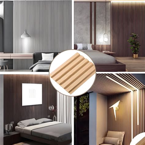 Azuer 20pcs Pvc Wall Pane Wood Wallpaper Design Wall Decor Wood