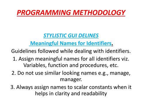 Ppt Programming Methodology Powerpoint Presentation Free Download