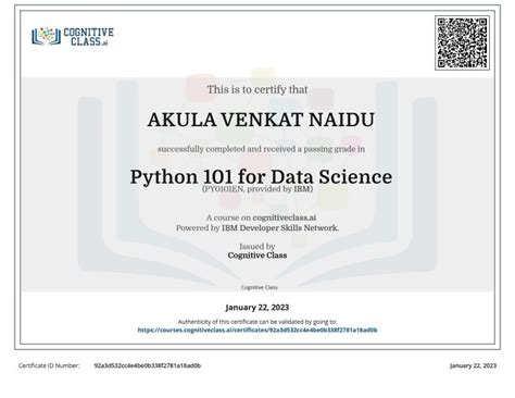 Akula Venkat Naidu On Linkedin Successfully Completed Python For Data Science Provided By Ibm