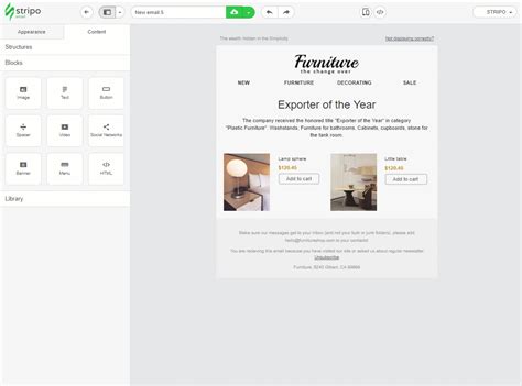 basic blocks of the editor stripo email — stripo email