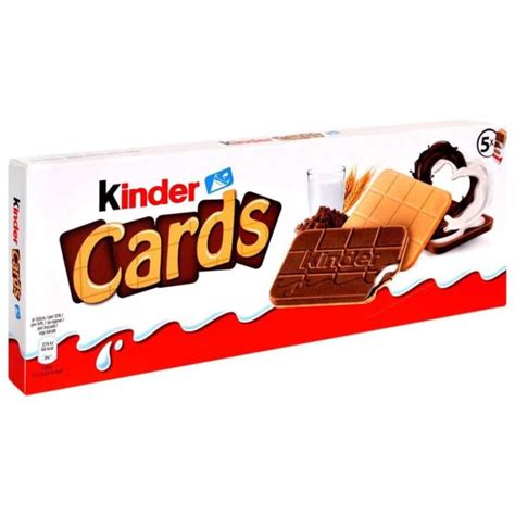 Kinder Cards Wafer Biscuits With Creamy Milk Chocolate And Cocoa Filling 25 6g Pack Of 5 Daraz Pk