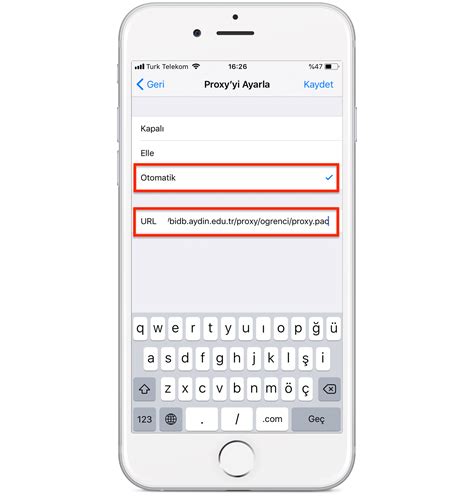 İos Için Veritabanı Proxy Ayarları